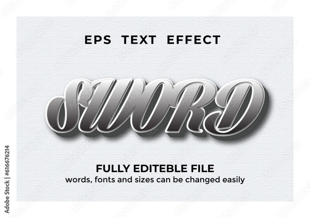 Modern editable 3d text effect. 3d logo template editable text effect ...