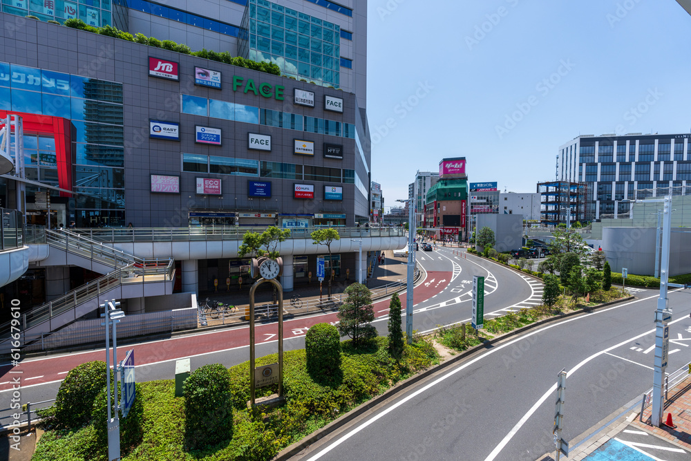 Funabashi, Chiba, Japan - June 2023: Funabashi station and its vicinity ...