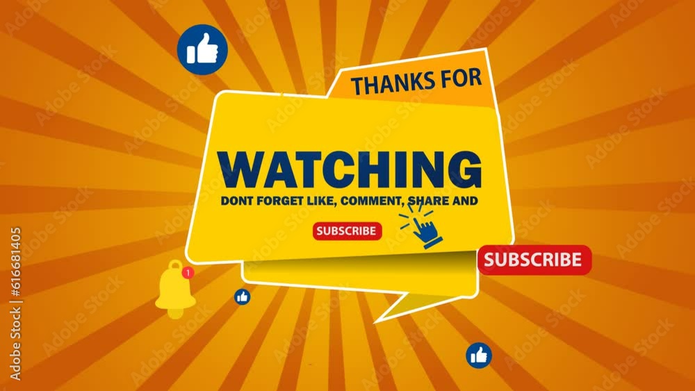 Animation thanks for watching. Animated motion graphics on the alpha ...