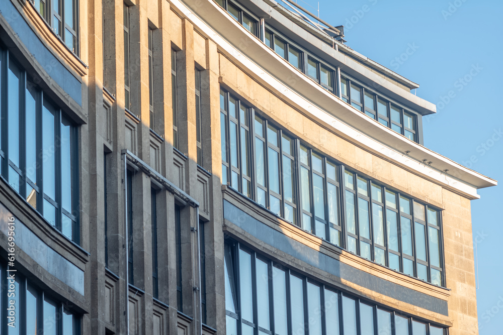 facade of a building of a warehouse of the 1930s Stock Photo | Adobe Stock