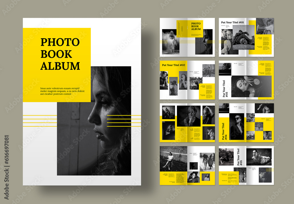 Photo Book Layout Stock Template | Adobe Stock