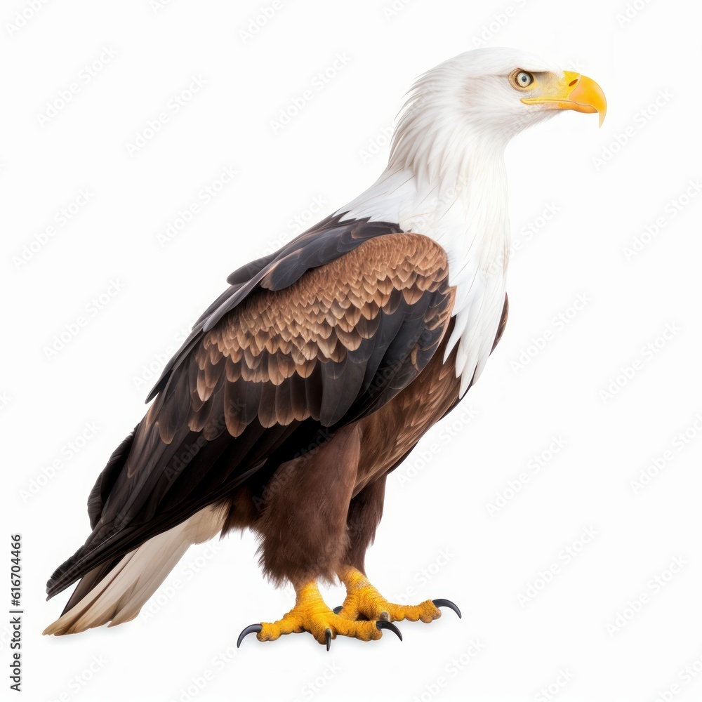 African Fish Eagle Savanna Animal. Isolated on White Background. Generative AI. Stock ...