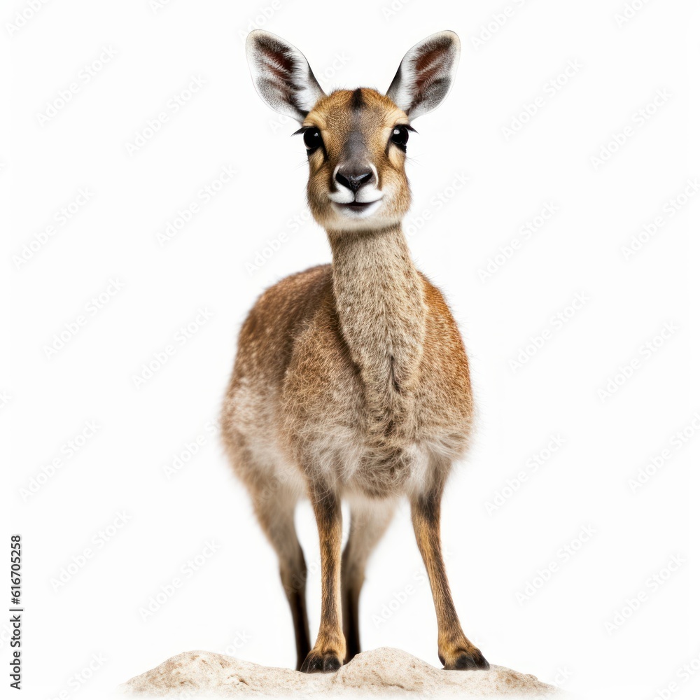 Klipspringer Savanna Animal. Isolated on White Background. Generative ...