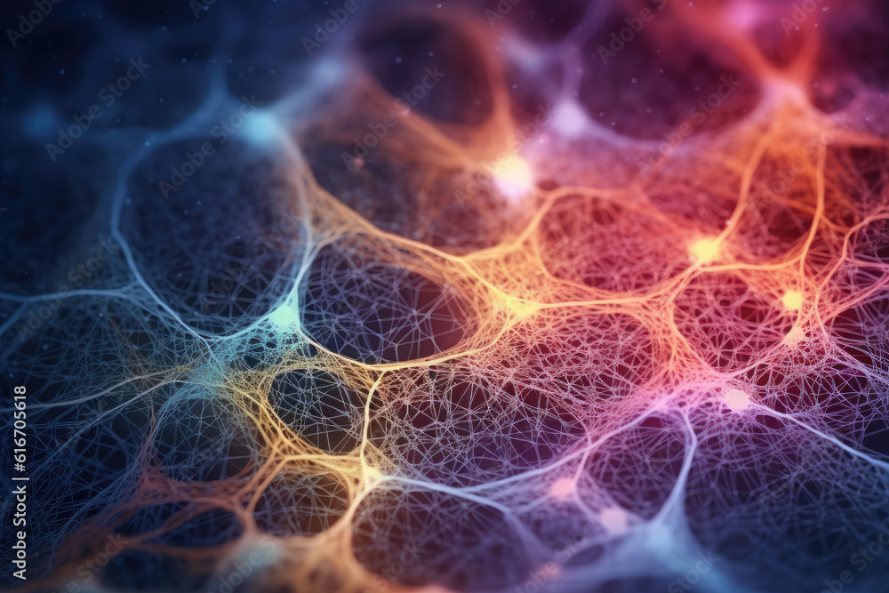 Advanced artificial intelligence, neural network, ANN.Abstract graphics ...