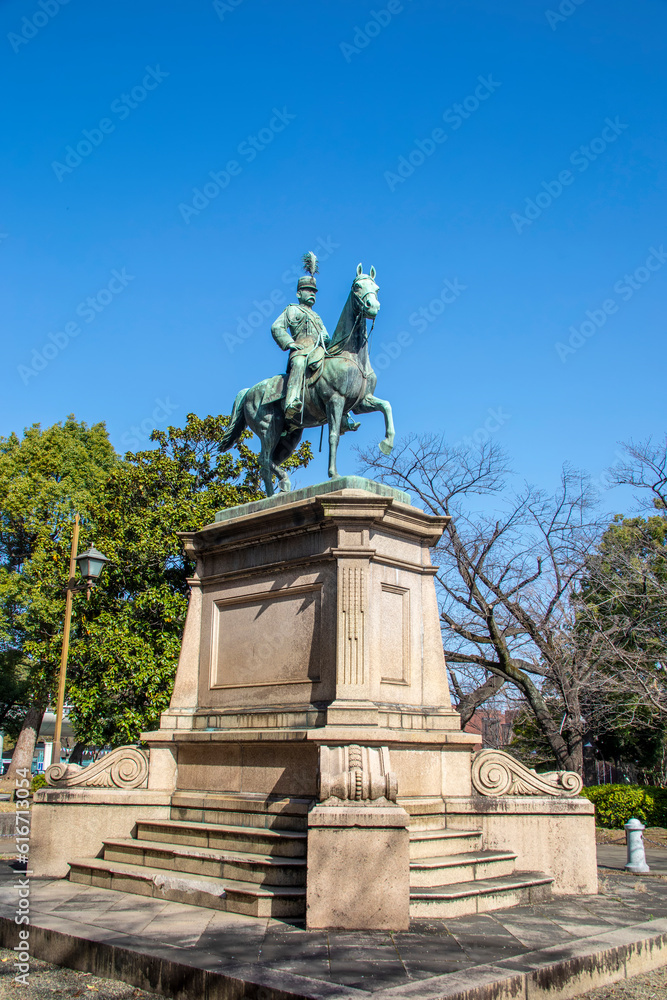 Tokyo Japan 11th Mar 2023: the bronze statue of the Imperial Prince ...