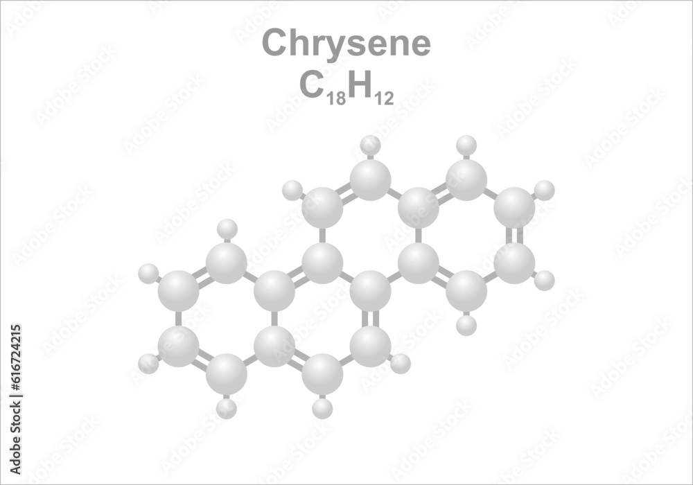 Simplified scheme of the chrysene molecule. Use for sunblockers and for ...