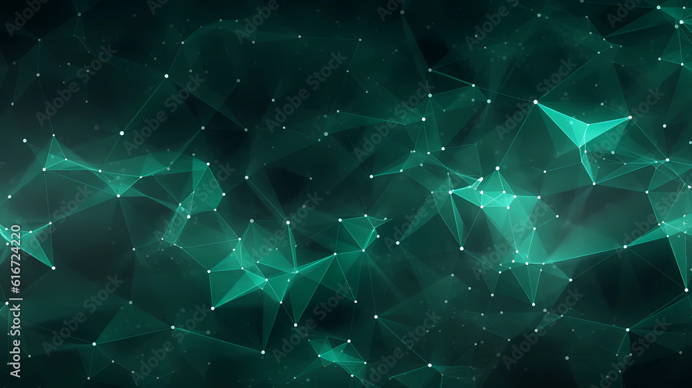 Plexus Green Black Background Digital Desktop Wallpaper HD 4k Network ...