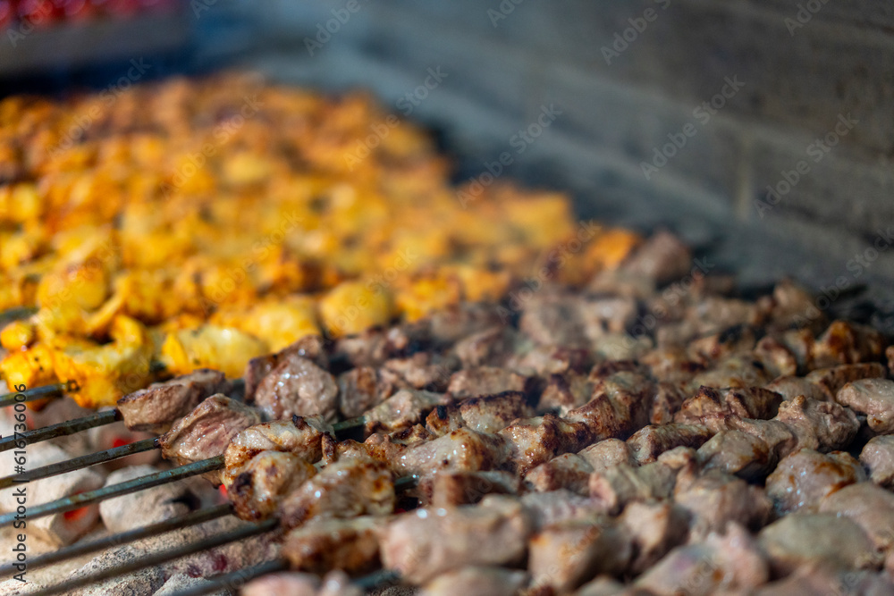 Traditional Turkish meal kebab, Ali nazik, adana kebap, urfa kebap, çöp ...