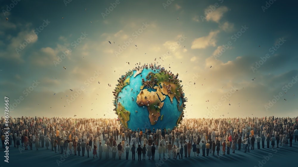 World population day illustrations generated from population ...