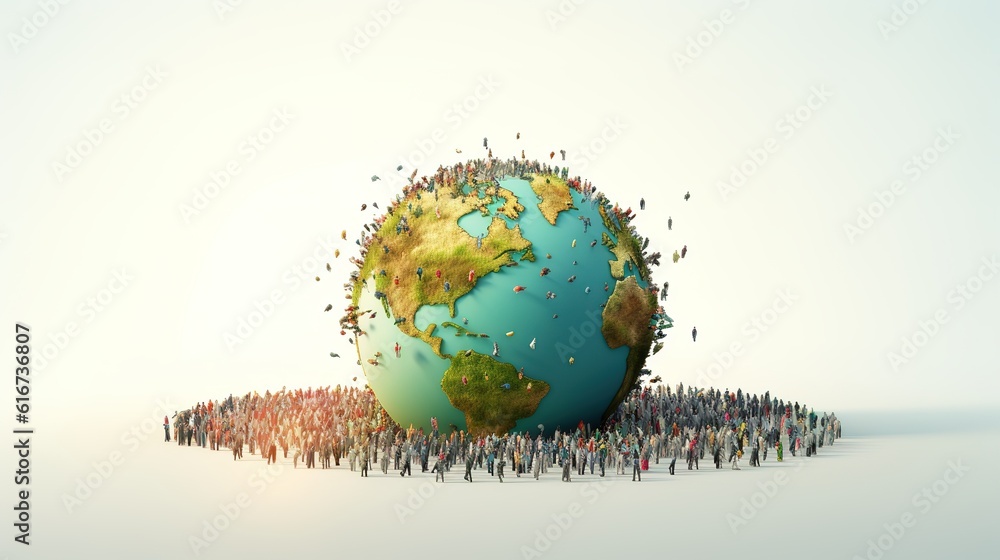 World population day illustrations generated from population ...