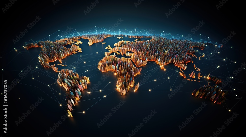 World population day illustrations generated from population ...