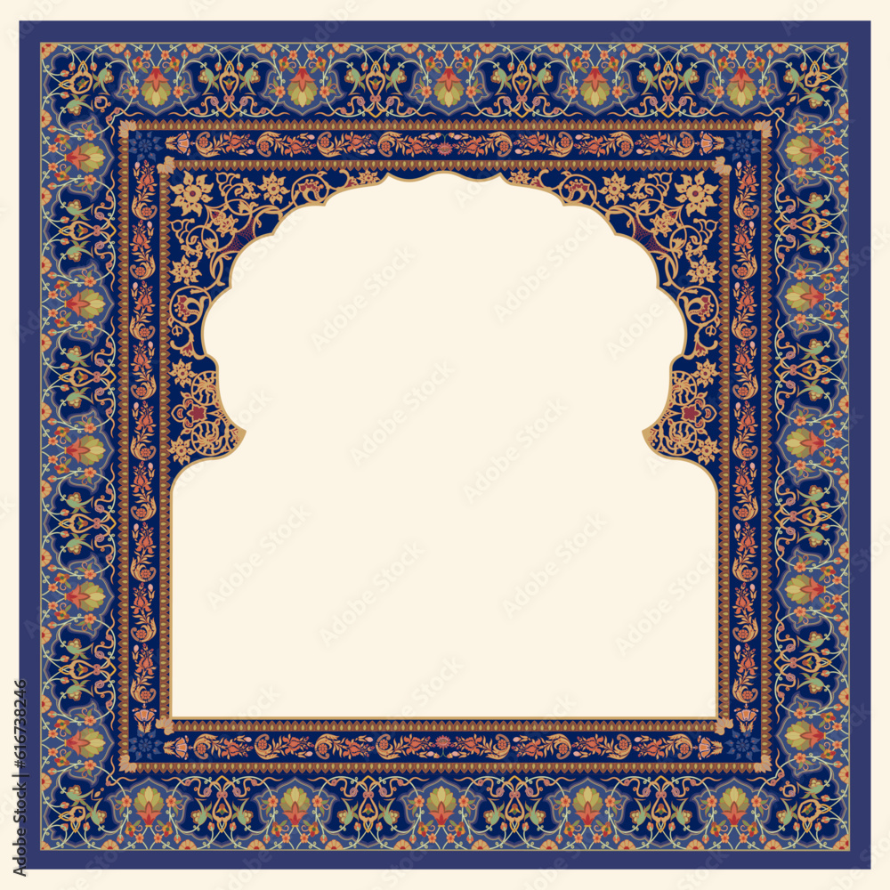 Islamic Floral Frame. Traditional Islamic Design. Mosque decoration ...