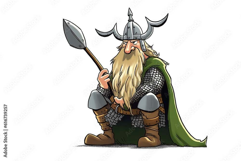 Leif Erikson Day clipart cartoon, Generative AI ilustração do Stock ...