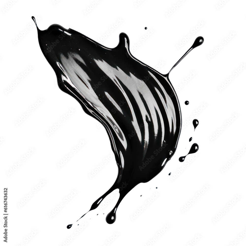 Damp artwork with wet splashes and sprinkles isolated on transparent ...