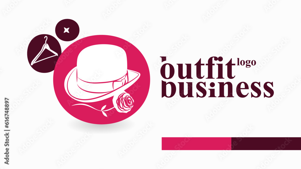 Logo designed with wardrobe elements, representing the idea of outfit ...