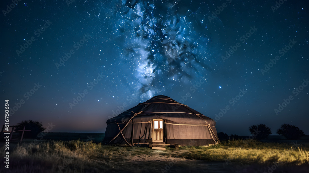 Yurt National old house of peoples of Kyrgyzstan and Asian countries ...