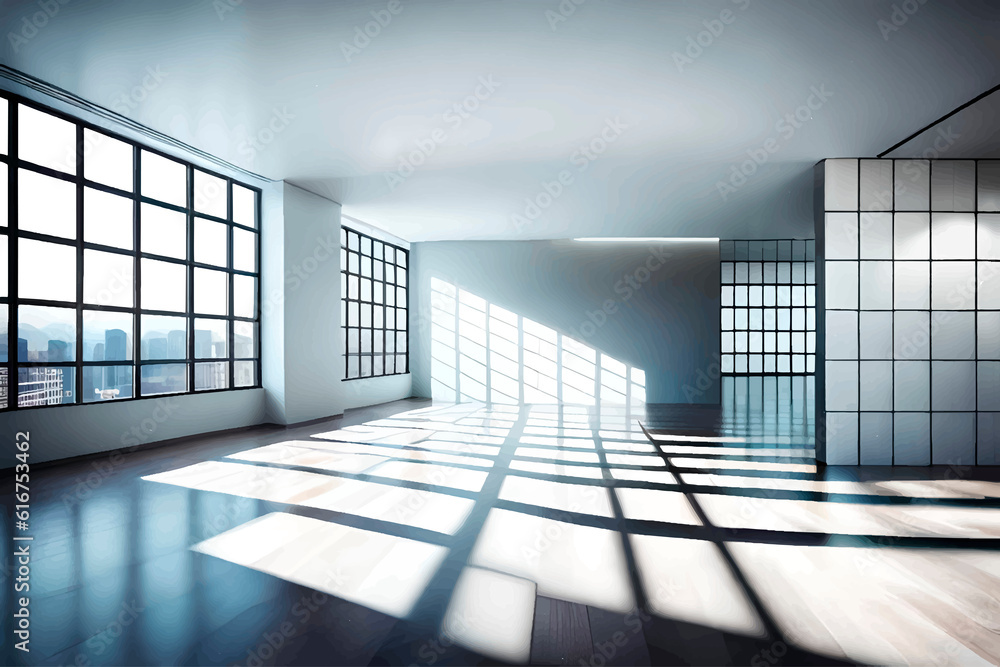 empty room with a window interior design and examples of rooms AI ...