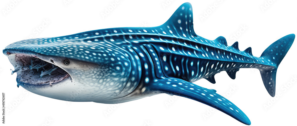 Whale shark isolated on white background as transparent PNG, generative ...