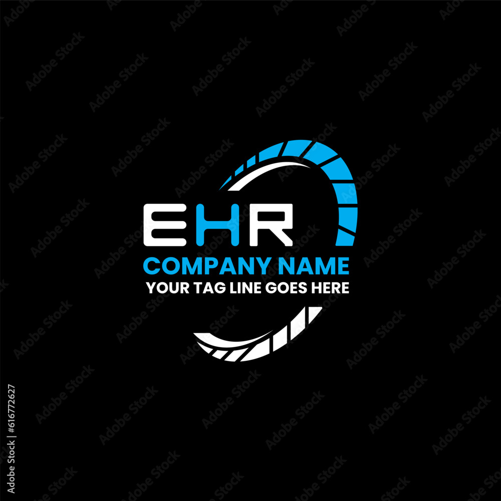 EHR letter logo creative design with vector graphic, EHR simple and ...