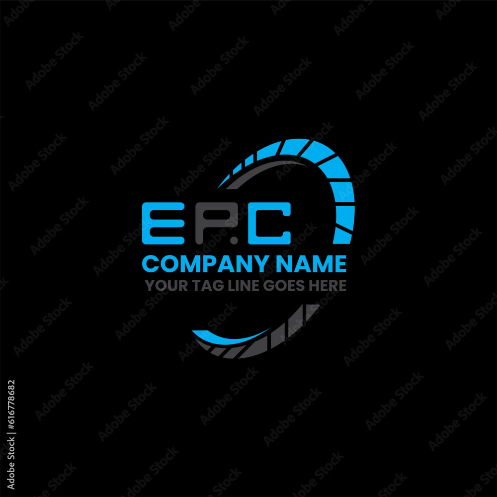 EPC letter logo creative design with vector graphic, EPC simple and modern logo. EPC luxurious ...