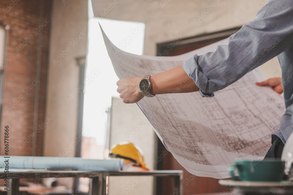 blueprint, plan, architect, project, engineer, meeting, brainstorming ...