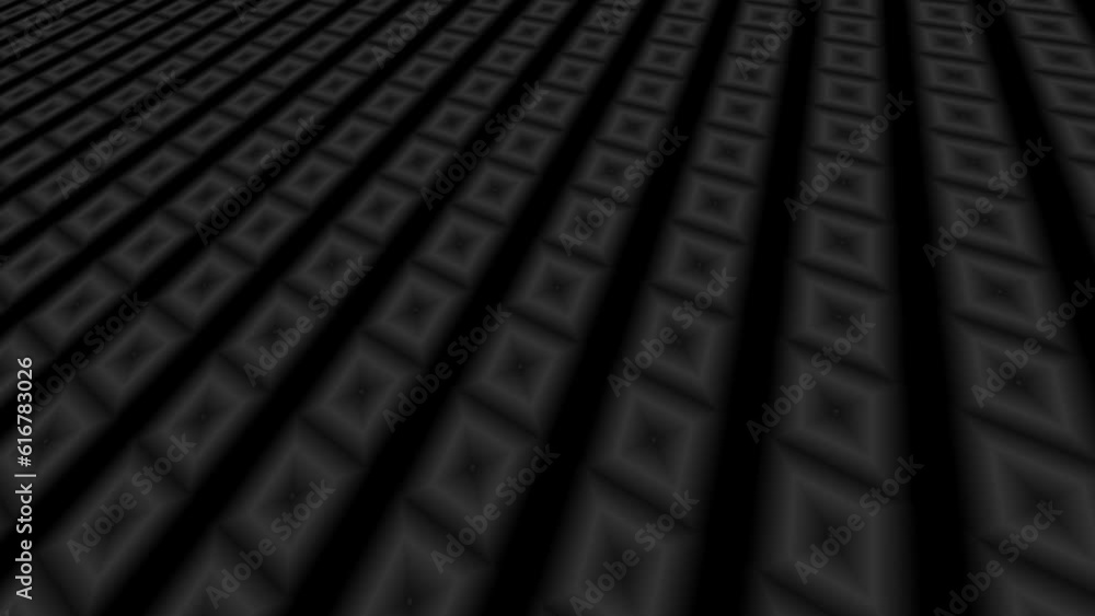 Animated abstract gray background 3d illusion with pulsating square ...
