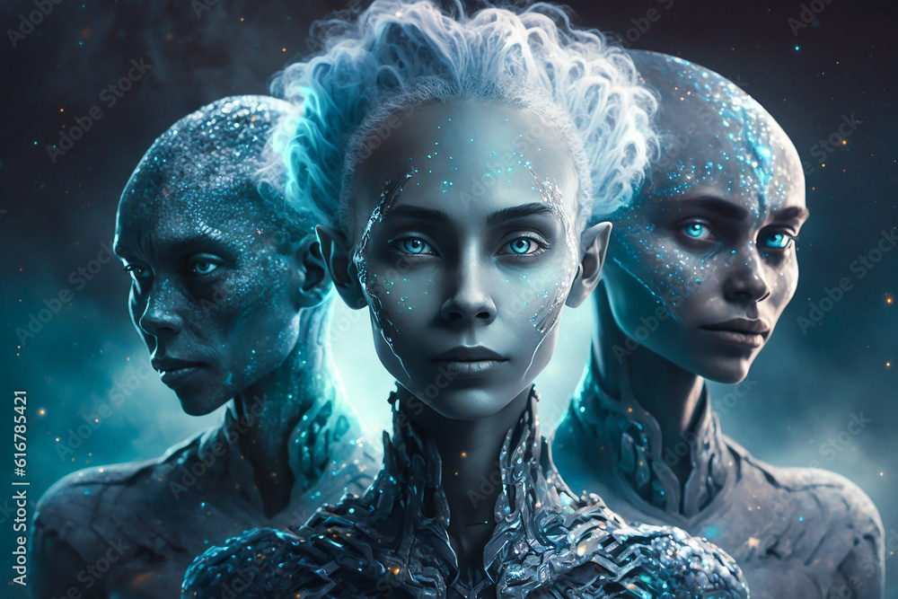 Starseed people as human aliens from other galaxies, fictitious person ...