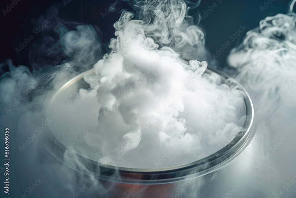 Liquid nitrogen, a commonly used cryogenic substance for long-term ...