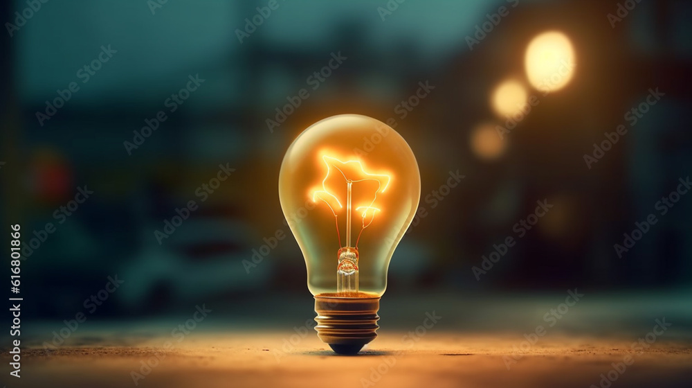Glowing light bulb with world map inside on bookshelf background ...