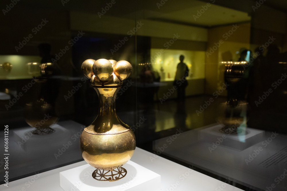 BOGOTA, COLOMBIA Famous colombian ancient indigenous golden piece named ...