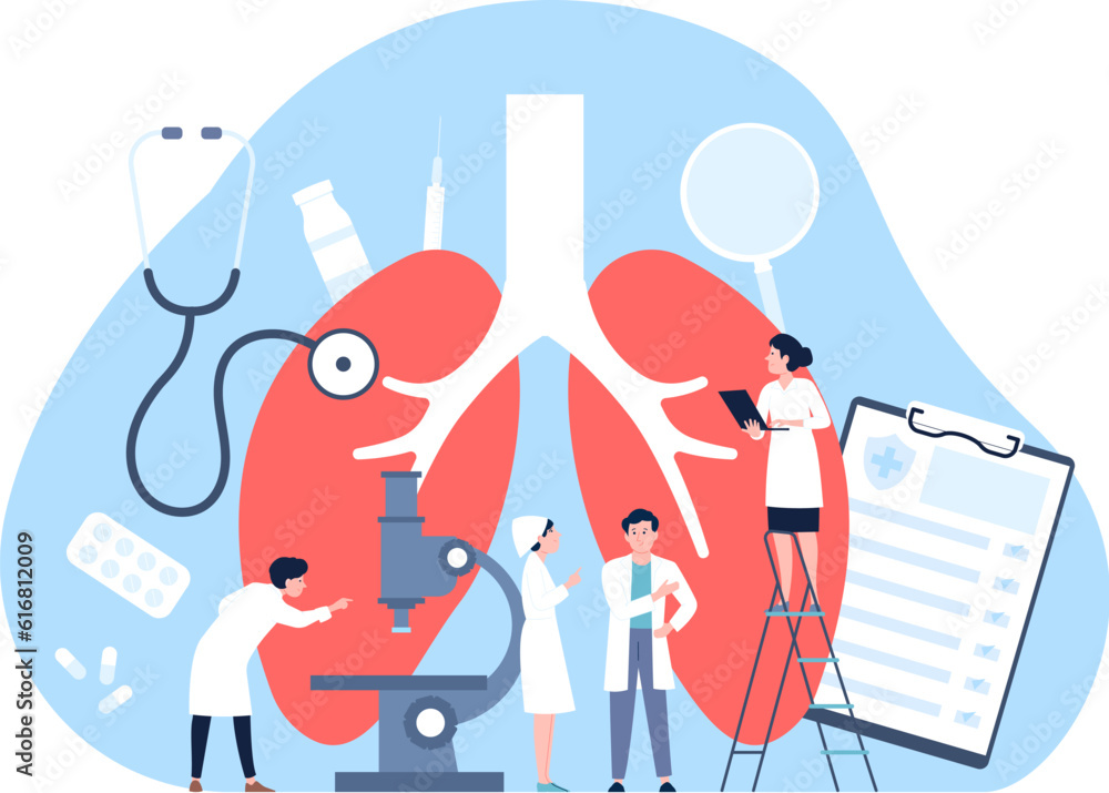 Pulmonology concept, healthcare lung check in clinical. Research and ...