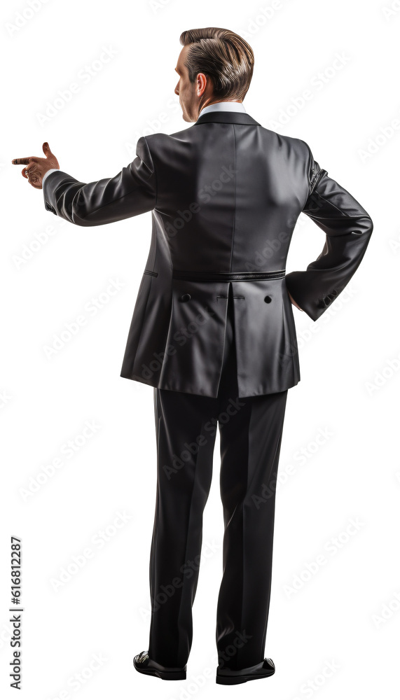 Waiter isolated on the transparent background PNG. AI generative. Stock ...