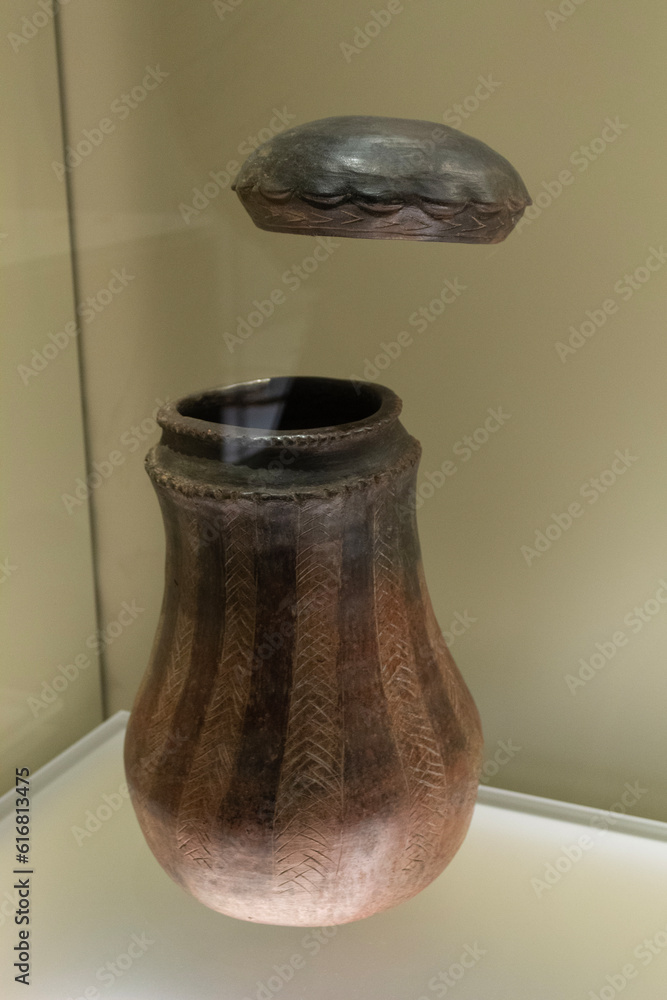 BOGOTA, COLOMBIA Ancient indigenous ancient poporo at downtown golden ...