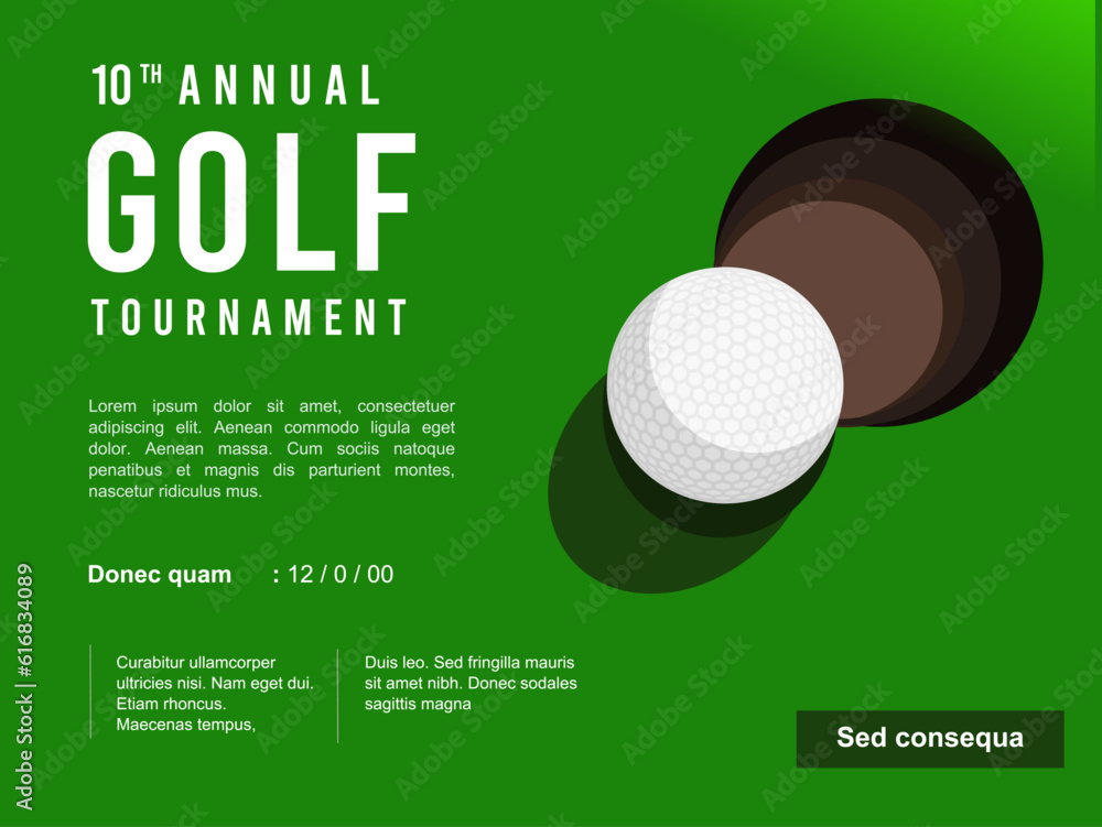 Great simple golf background design for any media Stock Vector | Adobe ...