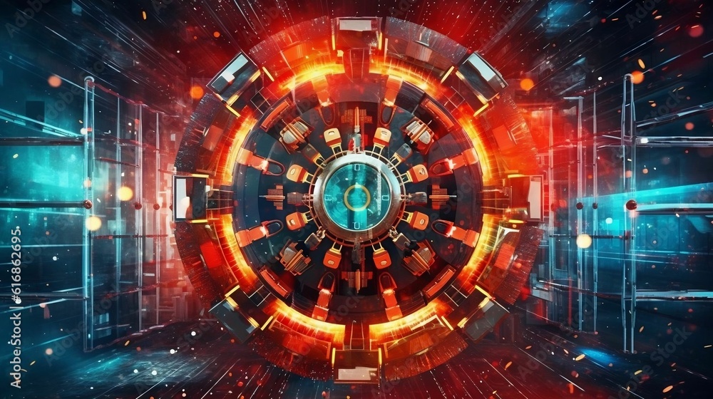 abstract technology background, Technology security concept. Modern ...