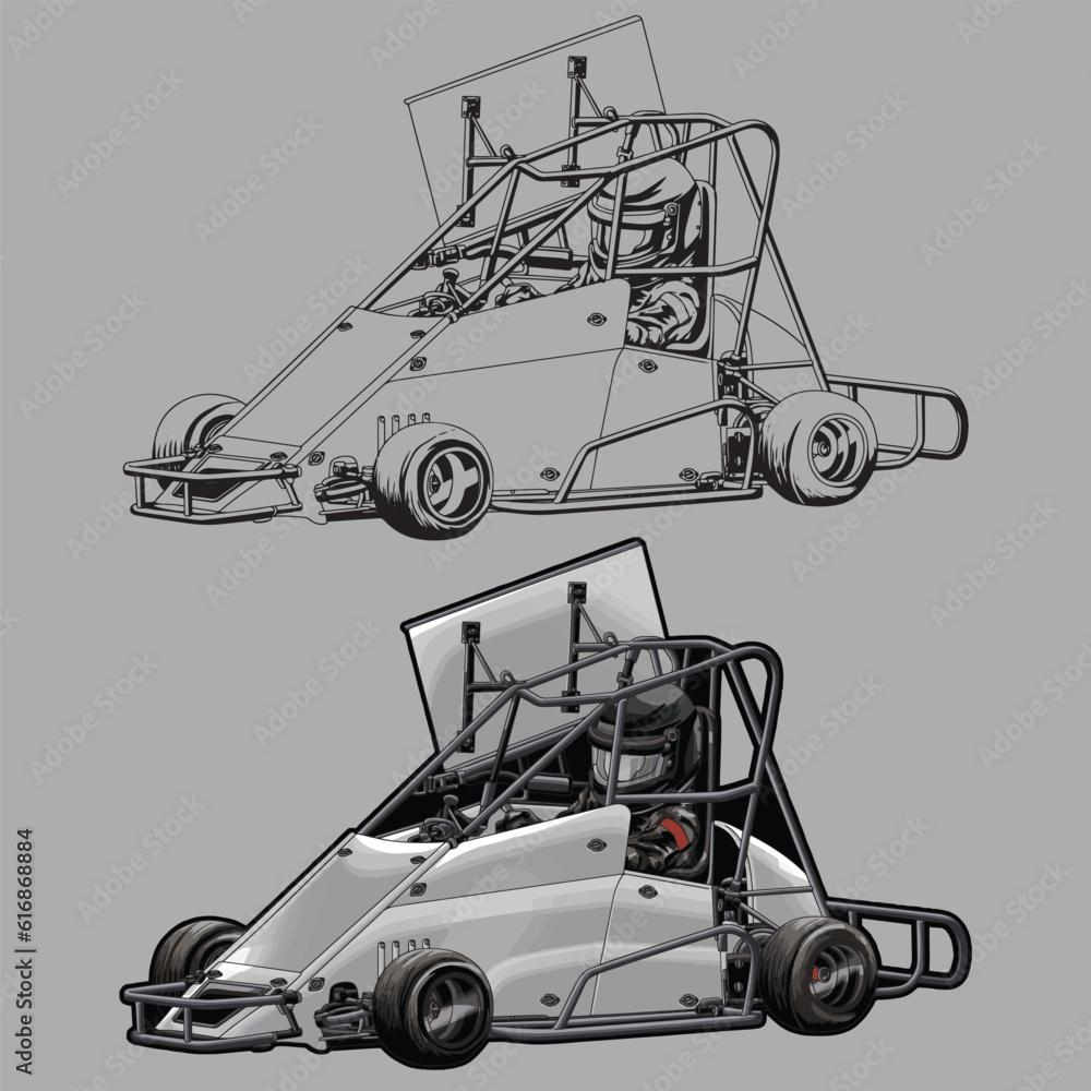 white drag race racing car isolated in white background for business ...