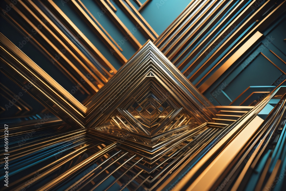 Beautiful futuristic Geometric background for your presentation. AI ...