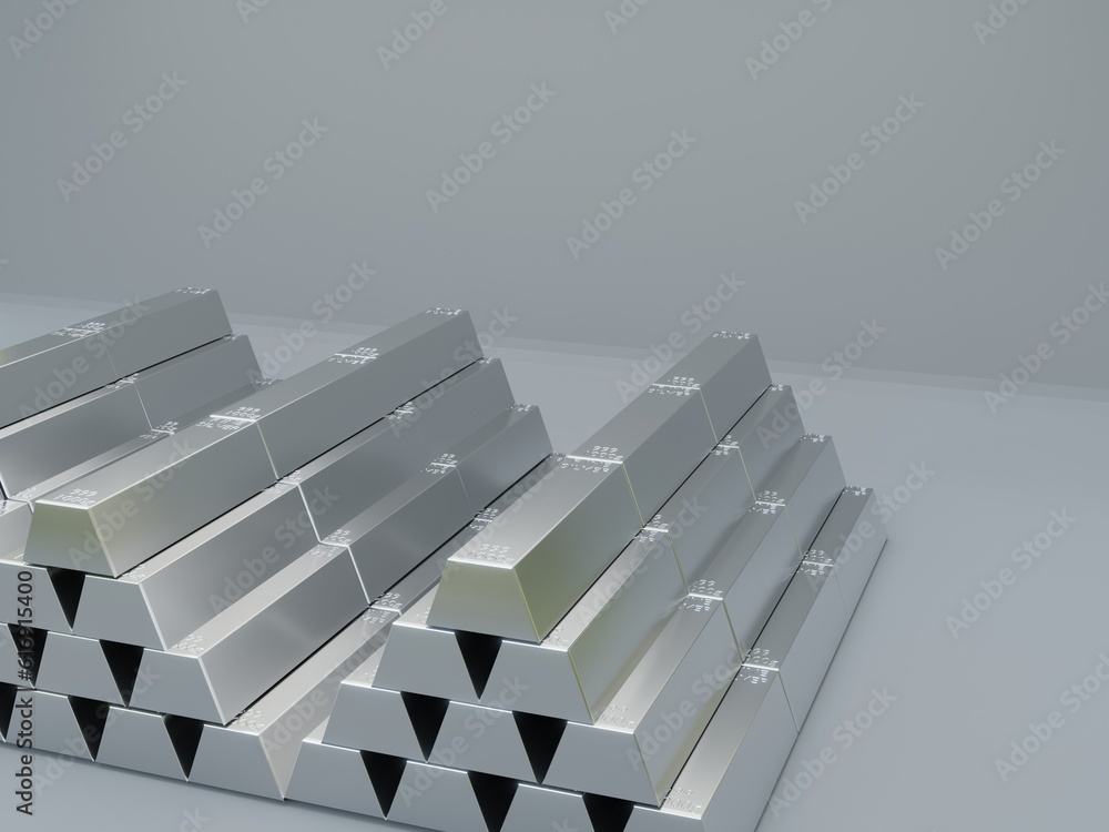 Silver bars ingot stack Stock Illustration | Adobe Stock