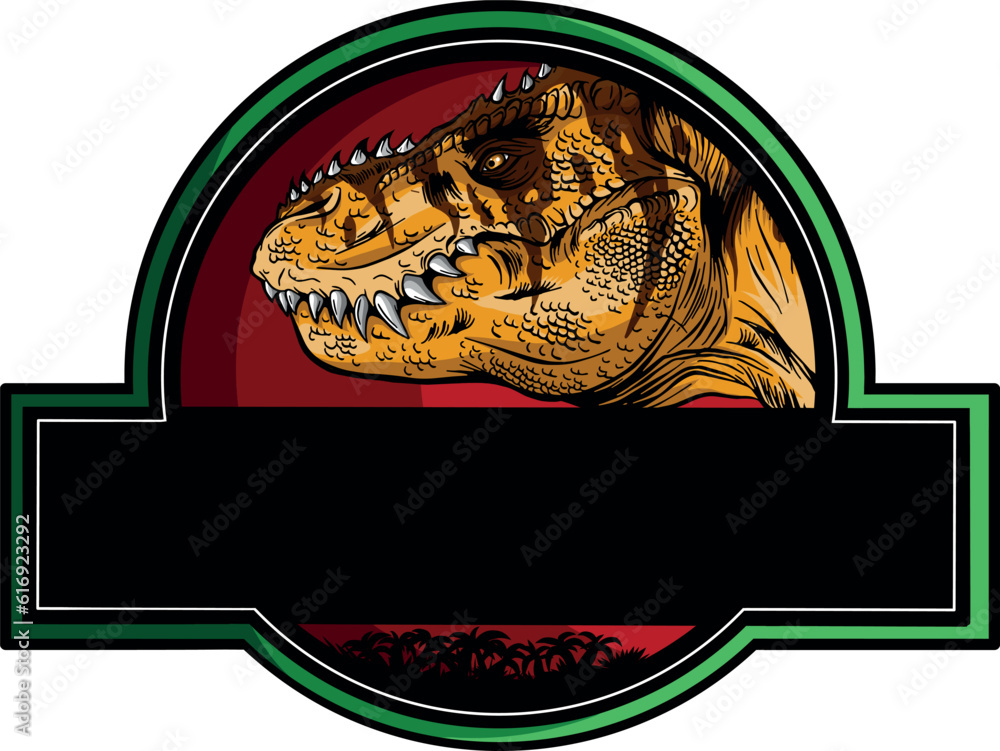 vector illustration of Tyrannosaurus T Rex logo Stock Vector | Adobe Stock