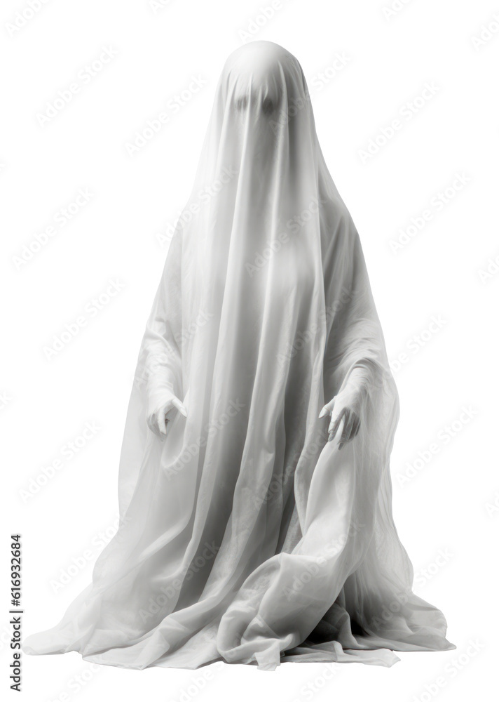 Ghost isolated on transparent white background Stock Illustration ...