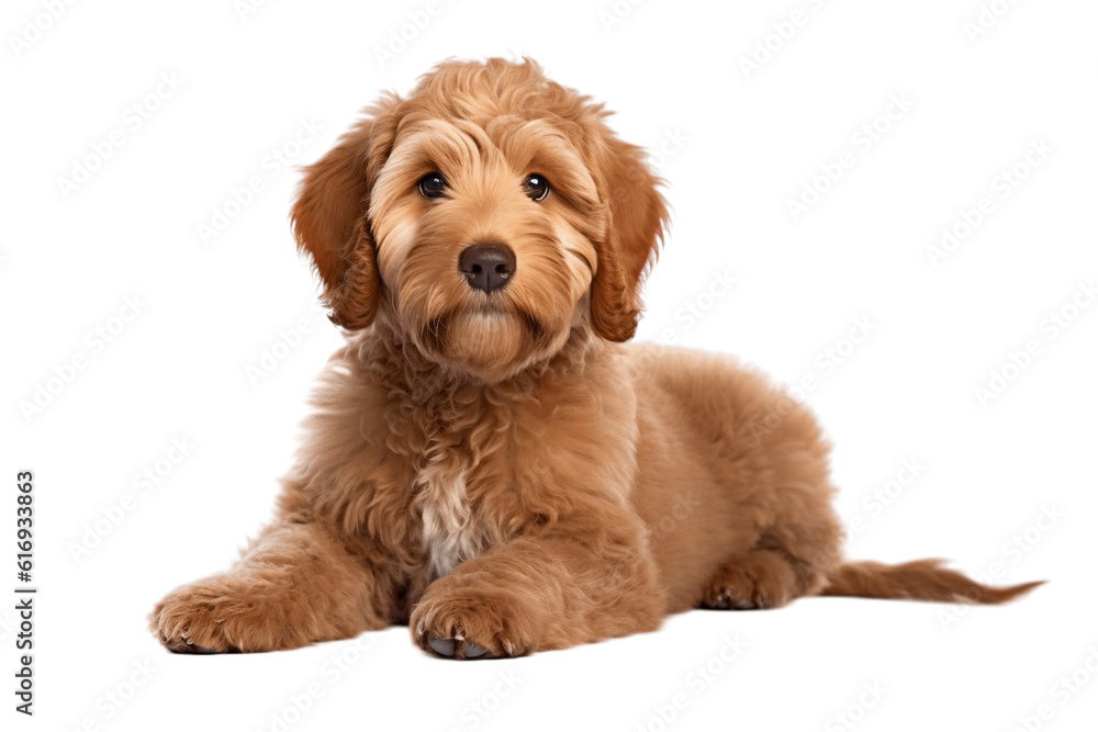 Labradoodle Dog in Transparent Background. AI Stock Illustration ...