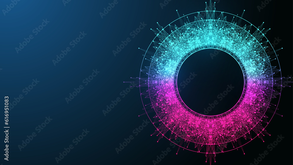 Quantum computing concept. Deep learning artificial intelligence. Big ...