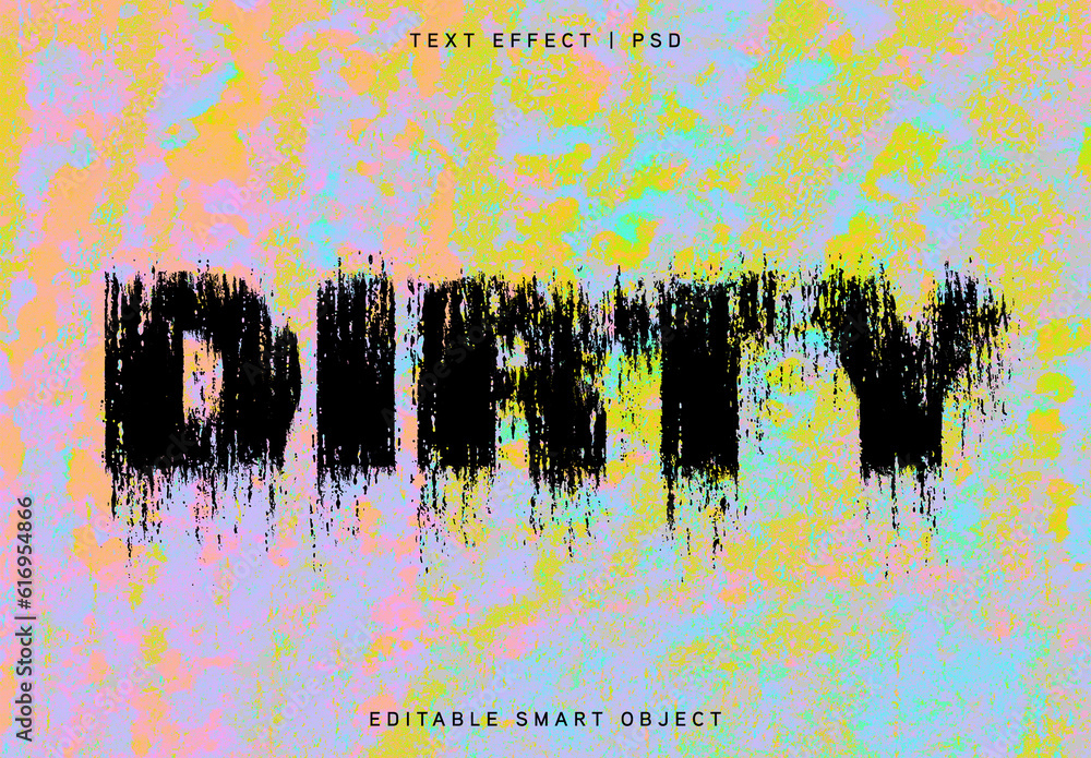 Dirty Text Effect Stock Template | Adobe Stock