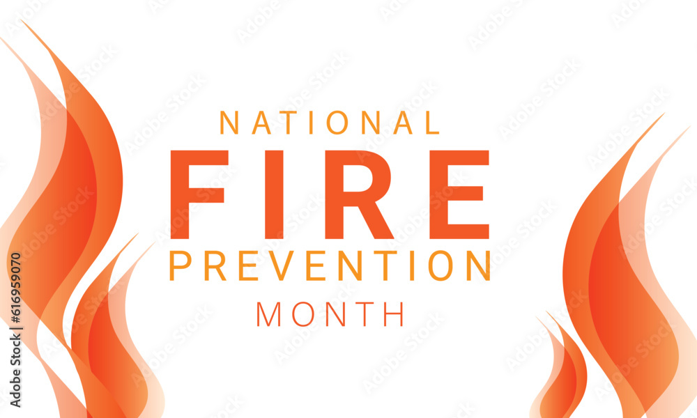 National fire prevention month. background, banner, card, poster ...