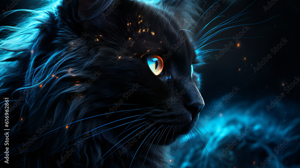 Ethereal particles of light gracefully encircle a mesmerizing long ...