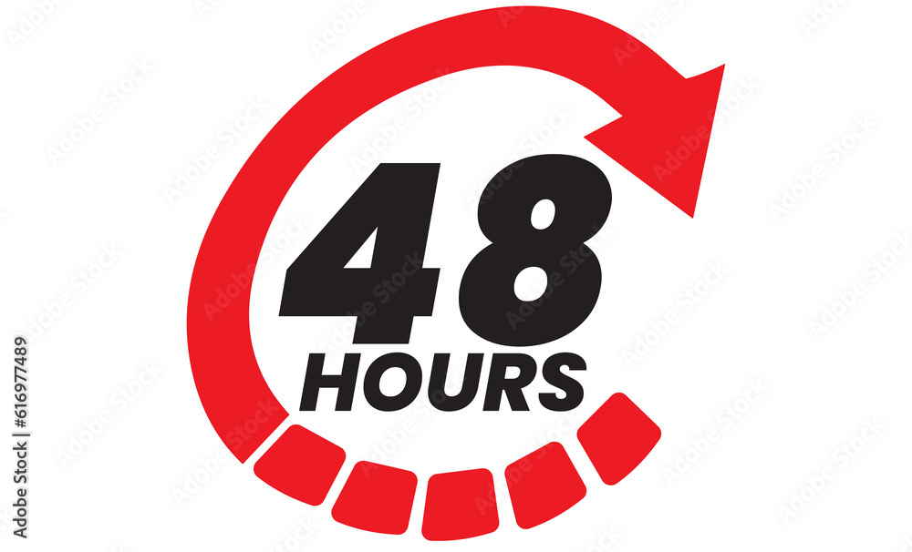 48 Hours icon on transparent background Stock Illustration | Adobe Stock