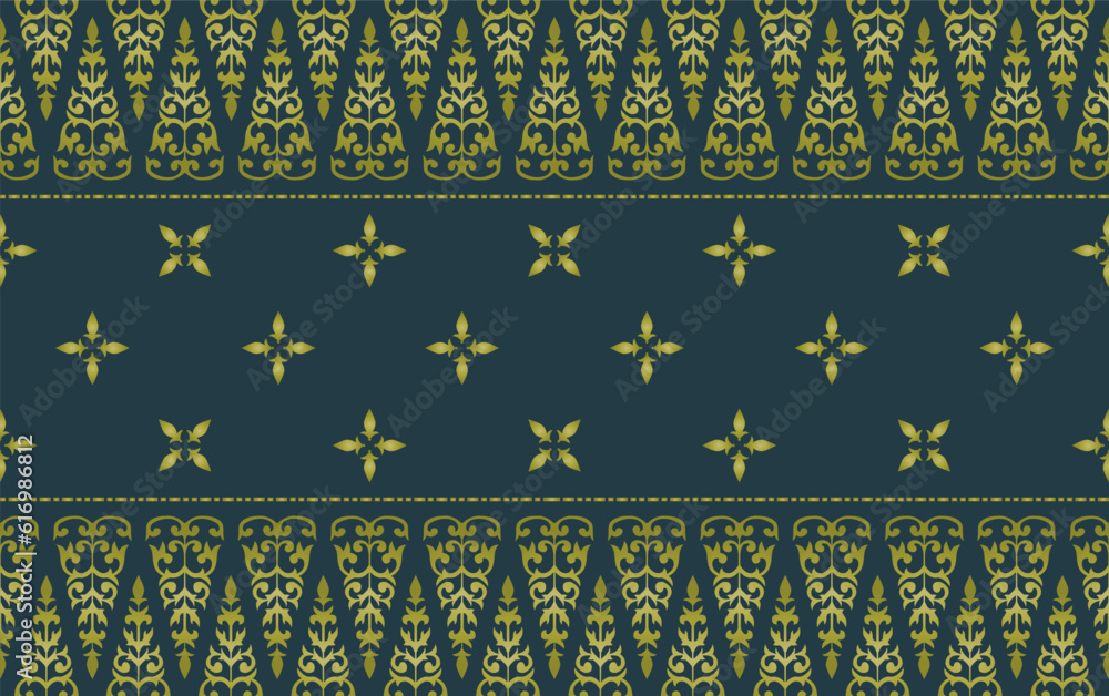 Batik Pattern Pucuk Rebung Kuntum Dewa Riau, Sumatera Indonesia. Batik ...