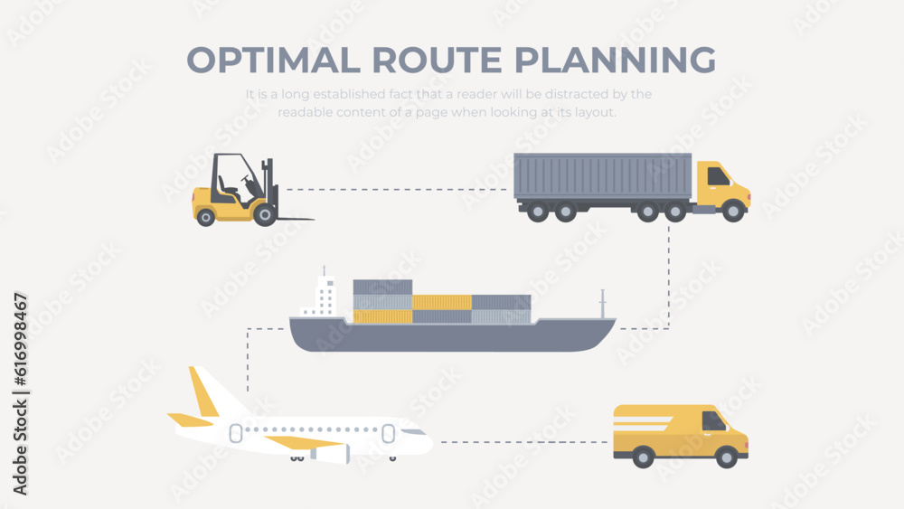 Logistics management vector. Infographic with different types of ...