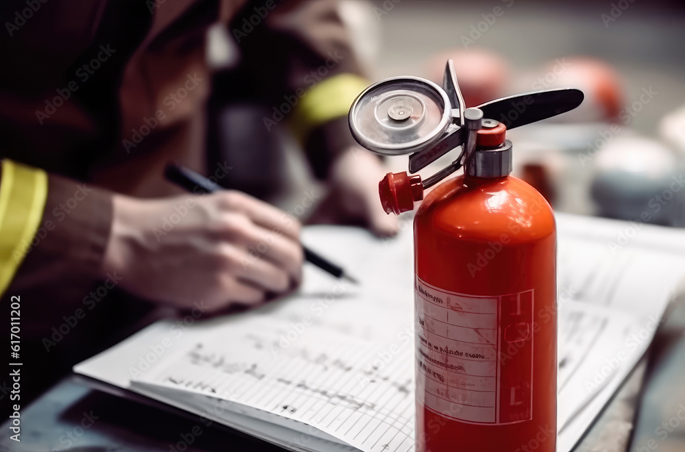 Fire Inspector Conducts Inspection and Documentation by the Fire ...