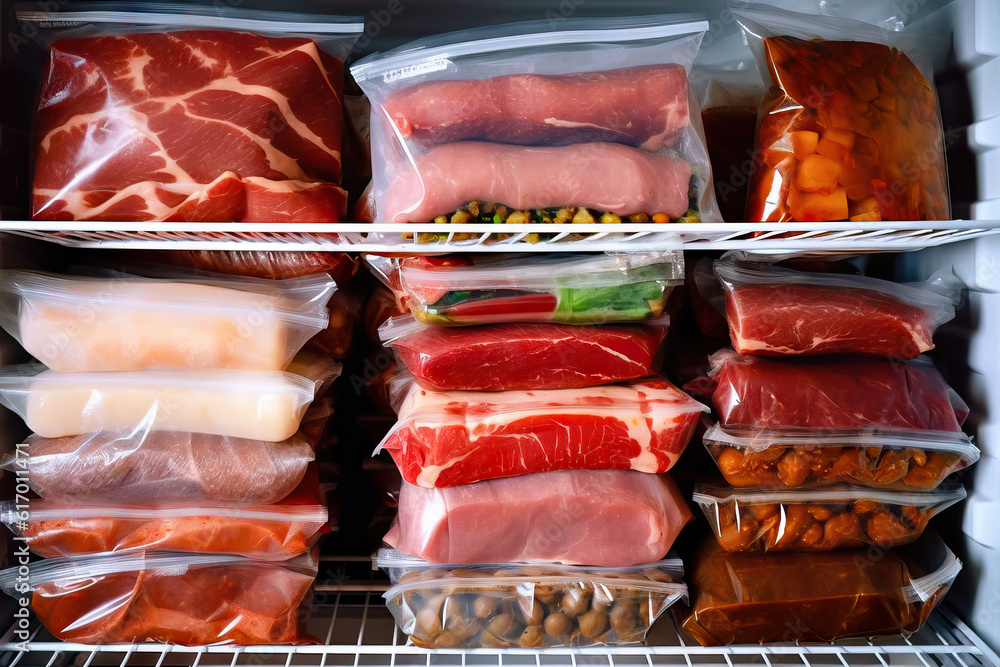 Frozen Delights: Vacuum-Sealed Goodies Stored in the Freezer ...
